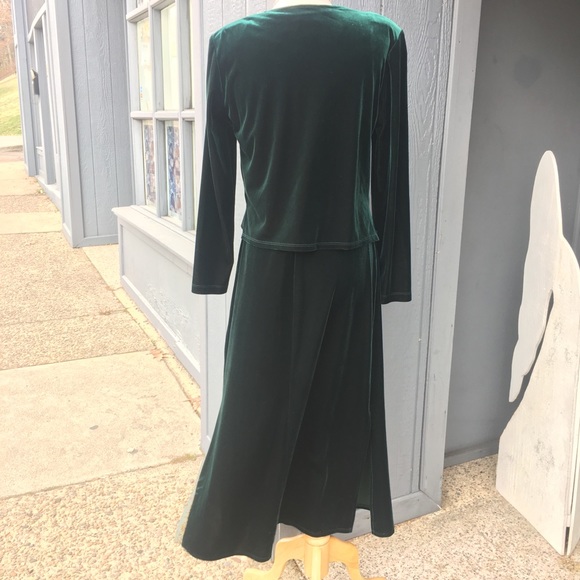 Rabbit Rabbit Rabbit | Dresses | Rabbit Designs Green Velvet Dress ...
